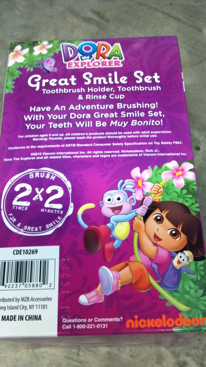 DORA THE EXPLORER GREAT SMILE TOOTHBRUSH AND CUP SET BRAND NEW IN BOX