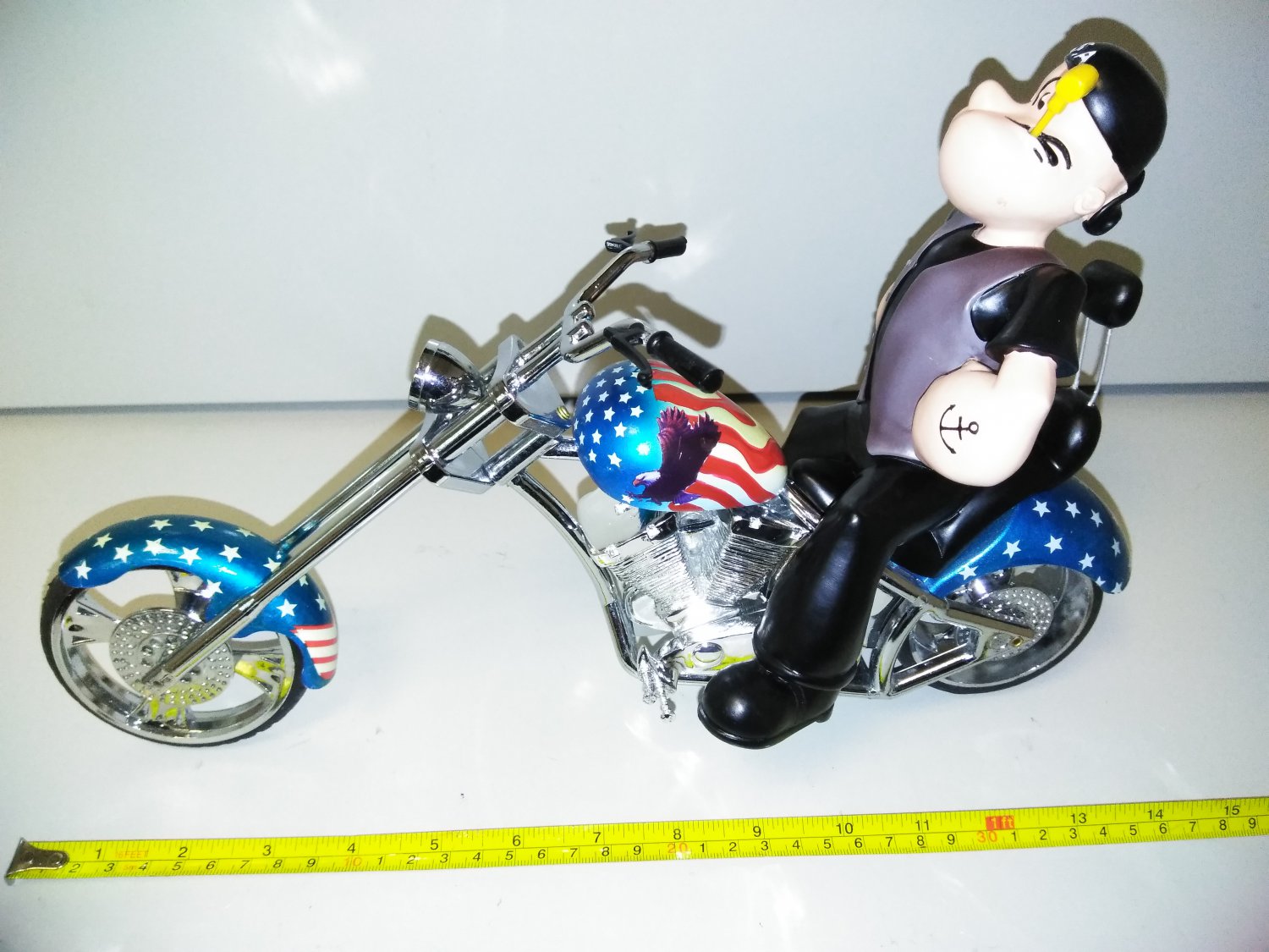 Popeye Motorcycle Chopper Figurine Rare Collectible