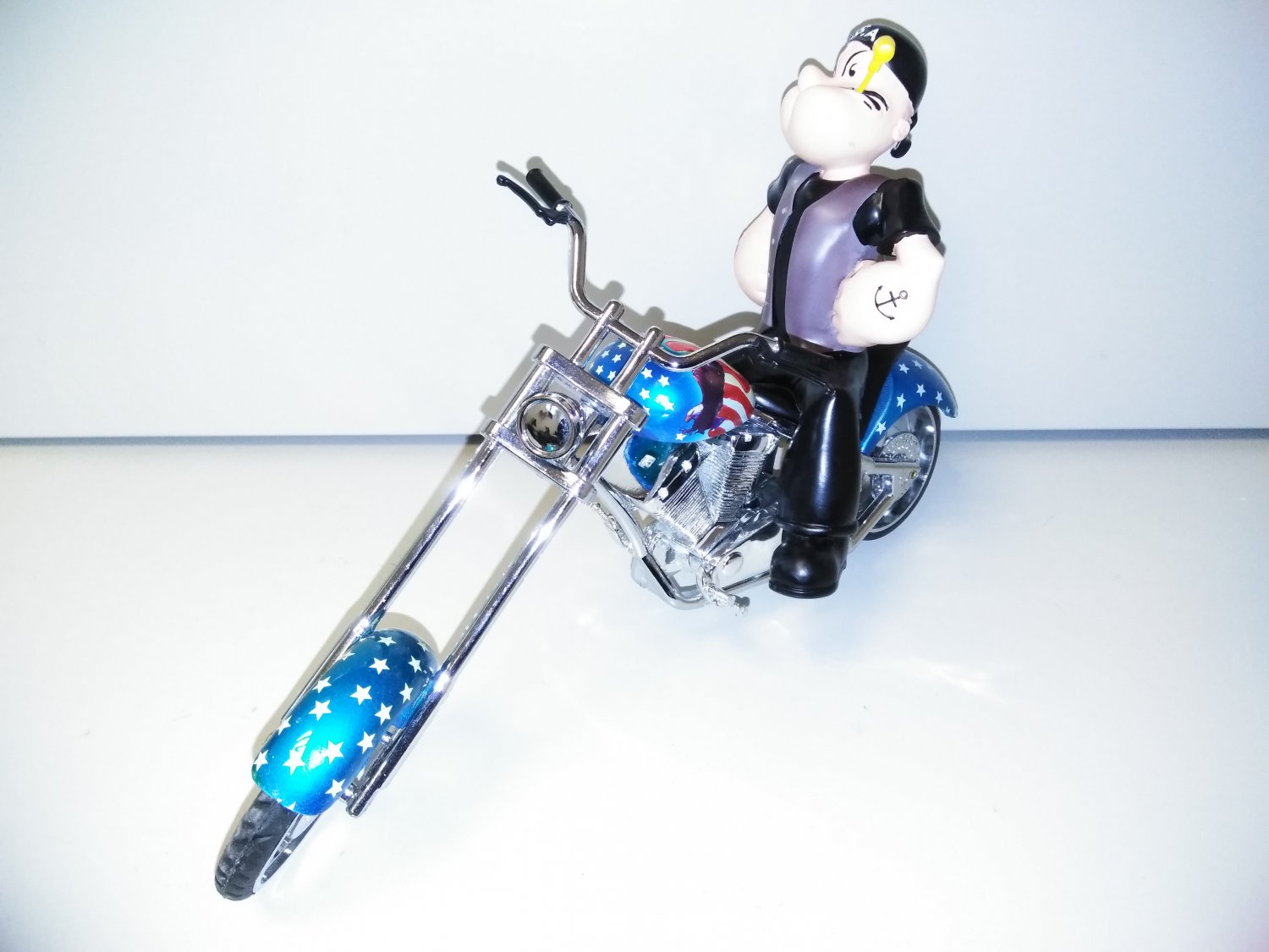Popeye Motorcycle Chopper Figurine Rare Collectible