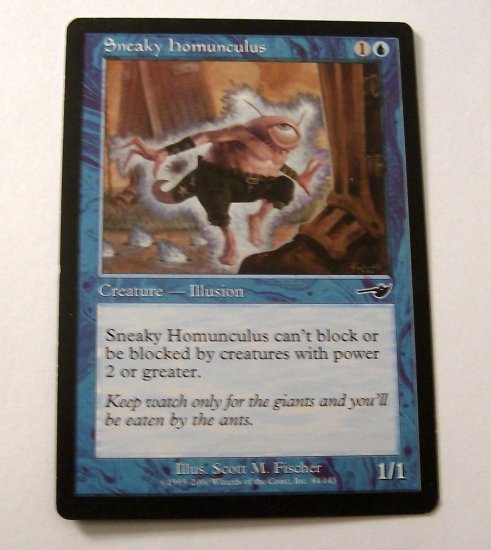 Sneaky Homunculus 44/143 blue common creature illusion Nemesis card