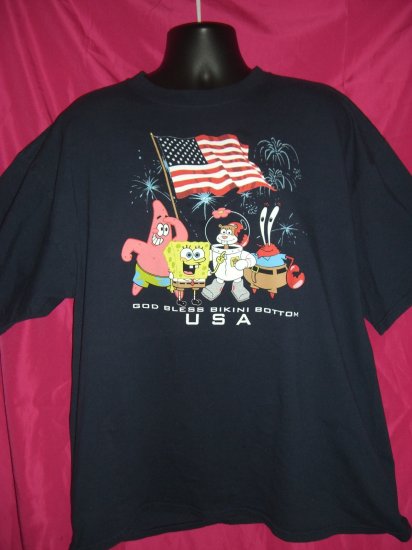 SOLD! SpongeBob / Sponge Bob SquarePants XL or XXL T-Shirt God Bless ...