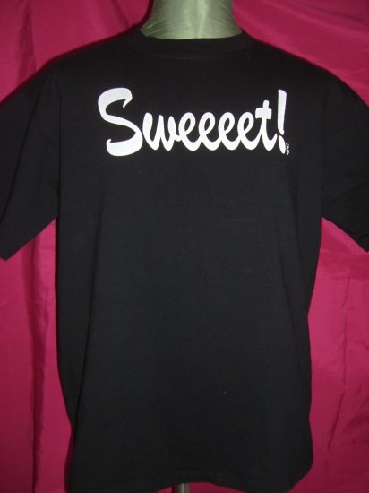 SWEEEET (Sweet) Size Large Black T-Shirt Napoleon Dynamite Movie