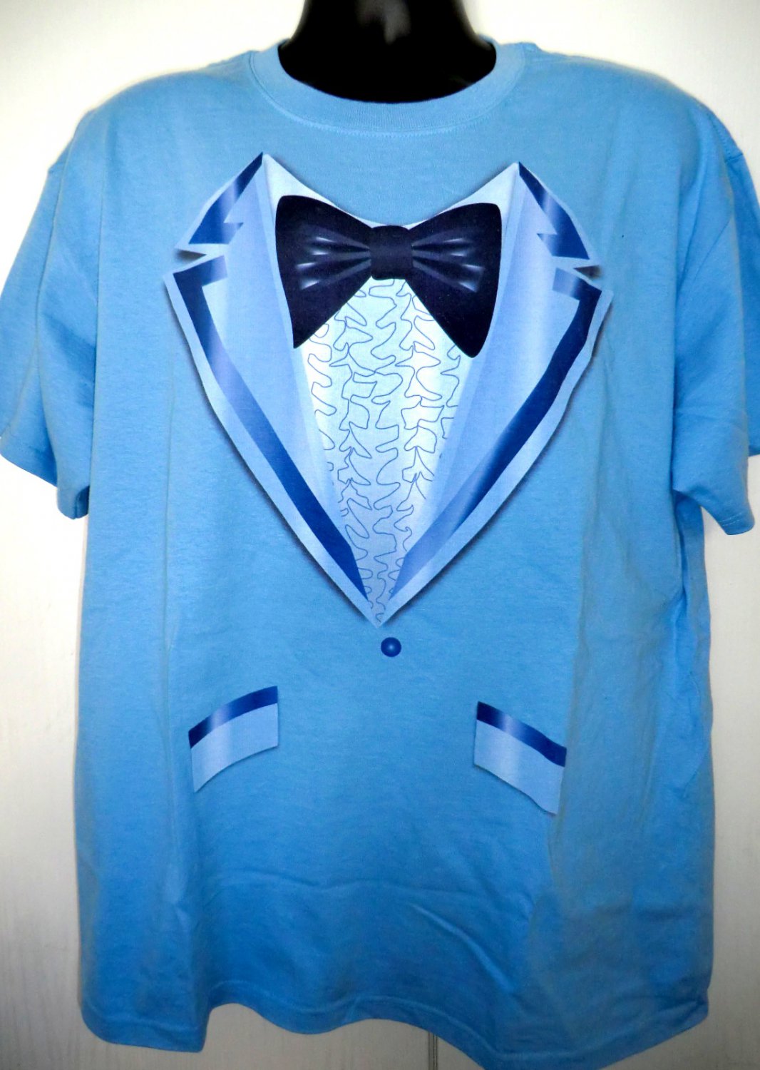 Blue Tuxedo Tux T-Shirt Size XL