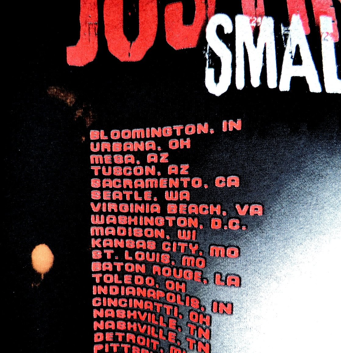 SOLD! Justin Moore Tour T-Shirt Size Large