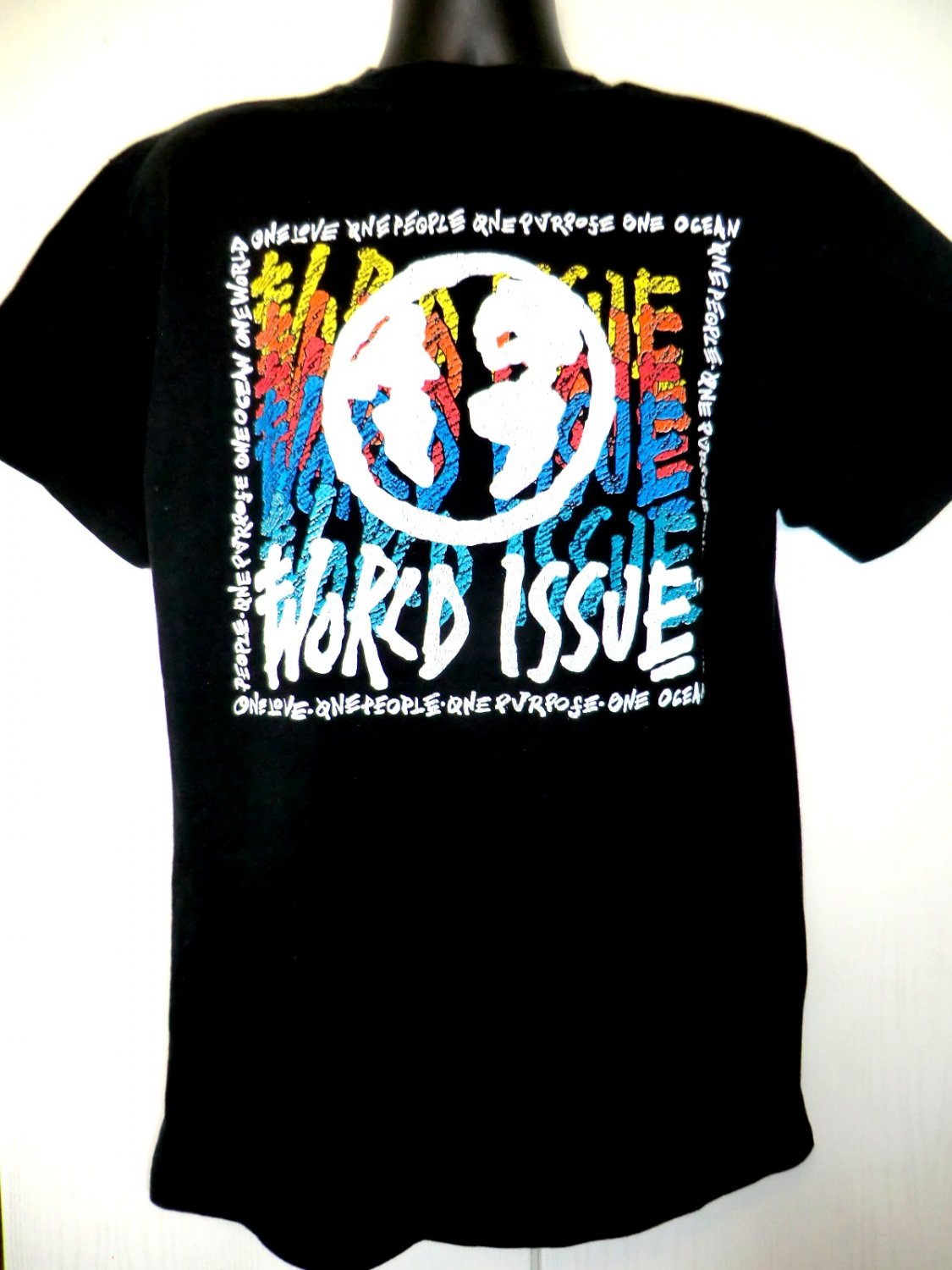 World Issue Size Large T-Shirt ~ One Ocean, One World, One People, One Love