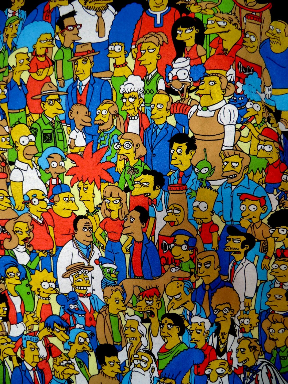 Rare The SIMPSONS T-Shirt The Cast of Springfield Characters Size XL