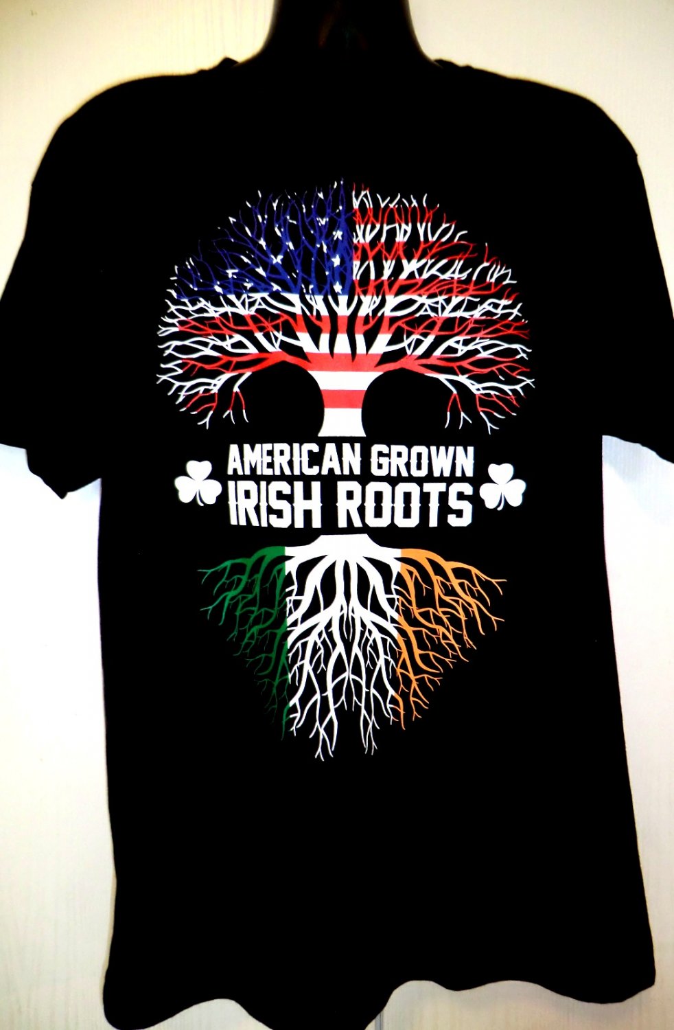 American Grown Irish Roots T-Shirt Size Large