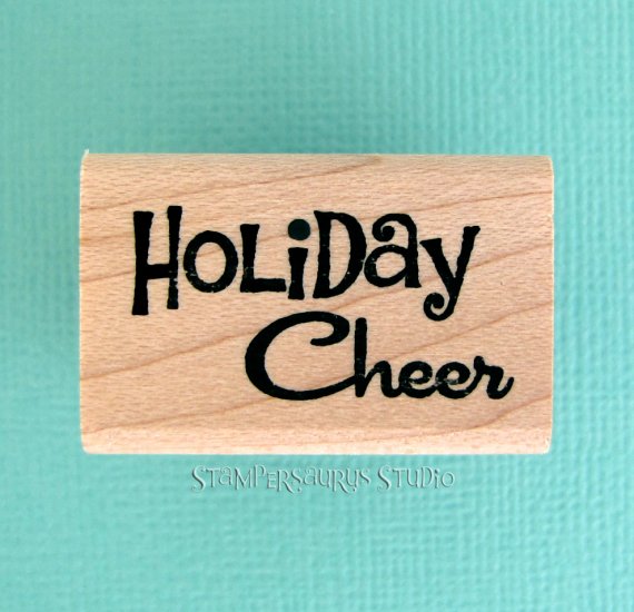 Holiday Cheer Rubber Stamp