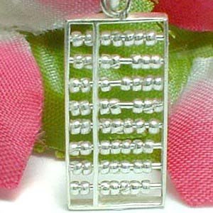 925 STERLING SILVER ABACUS (MOVABLE BEADS) CHARM / PENDANT