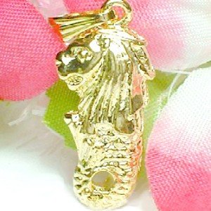 24K G.P. SINGAPORE MERLION CHARM / PENDANT WITH 18 INCH CHAIN BOX SET