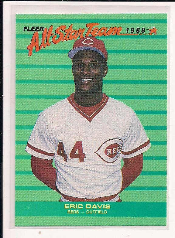 ERIC DAVIS REDS 1988 FLEER ALL STAR TEAM CARD