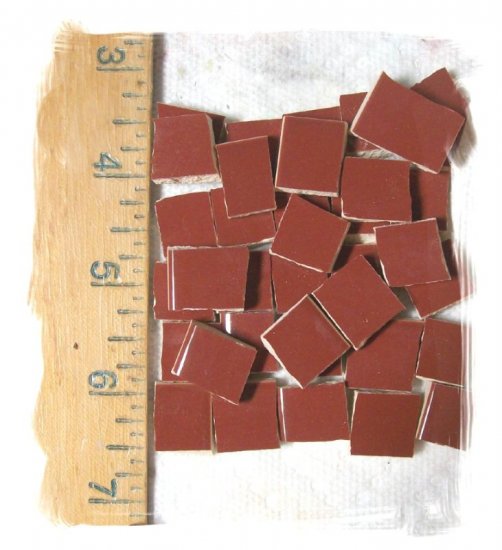 *~DARK TERRA COTTA FILLERS*~ 50+ HC Mosaic Tiles