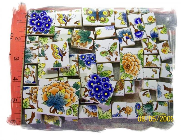 ~*Gorgeous~*ORIENTAL CHINTZ*~ 50+ Asian Mosaic Tiles