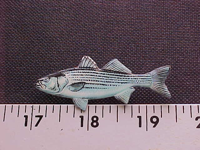 STRIPED BASS HAT PIN-HIGH QUAL-!!FREE SHP!!L@@K!