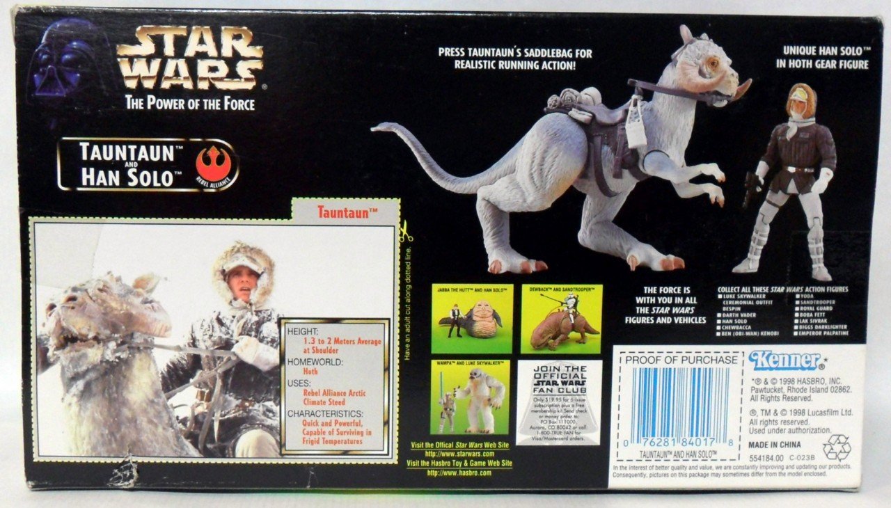 Star+Wars 1998 Tauntaun & Han Solo Action Figure 2PK Kenner PotF Beast ...