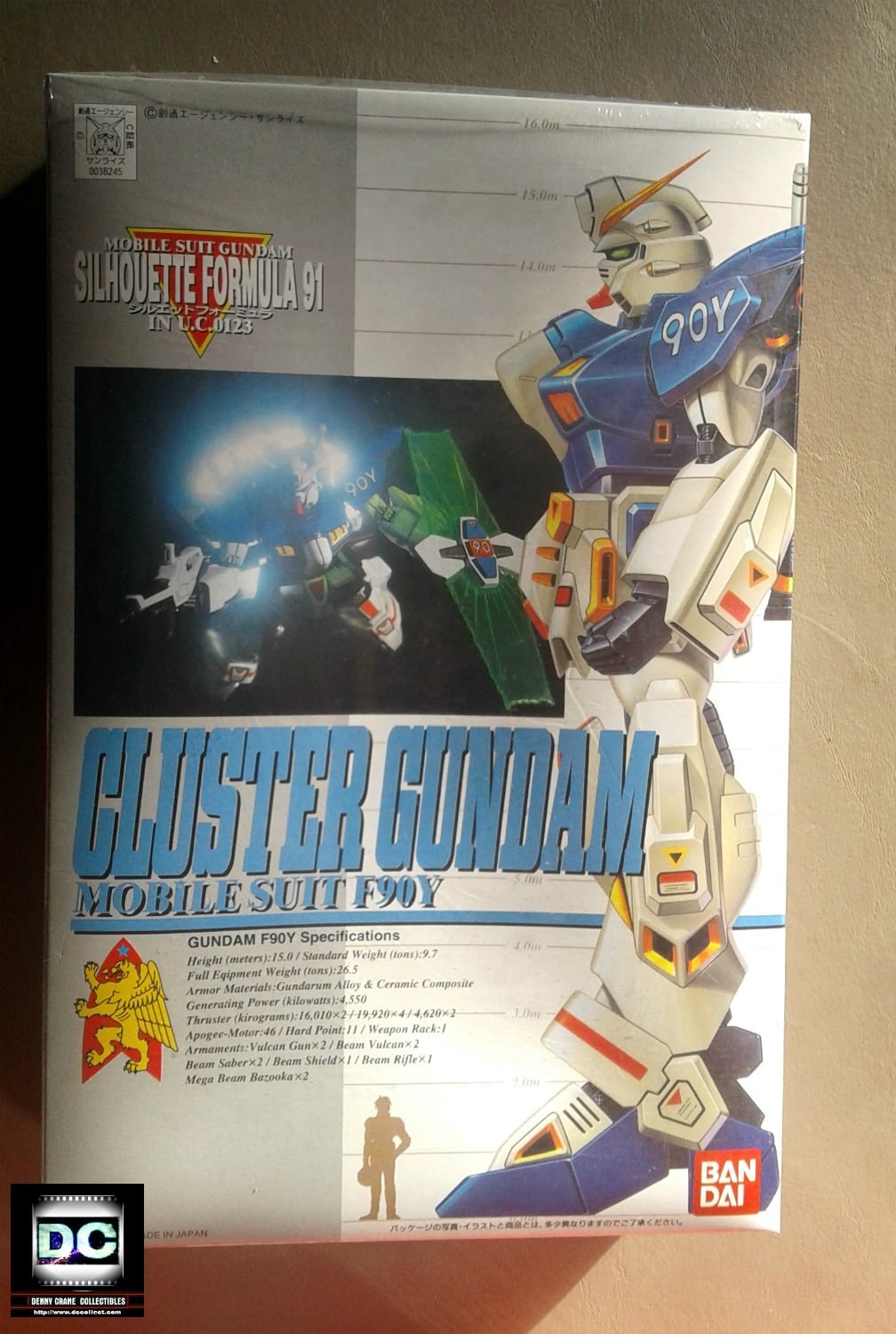 Bandai Gundam MG 1/100 F90Y Cluster Gundam Model Kit 1993 Japan ...