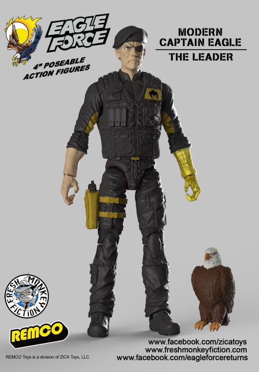 1:18 Eagle Force RIOT Captain Eagle 4" Zica Remco Fresh Monkey FMF ...