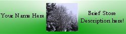 Ecrater Store Logo & HomePage Image Tree Snow Winter Green Dress Up ...