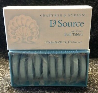 Crabtree Evelyn La Source Bath Tablets Box/10 effervescent bathing tabs
