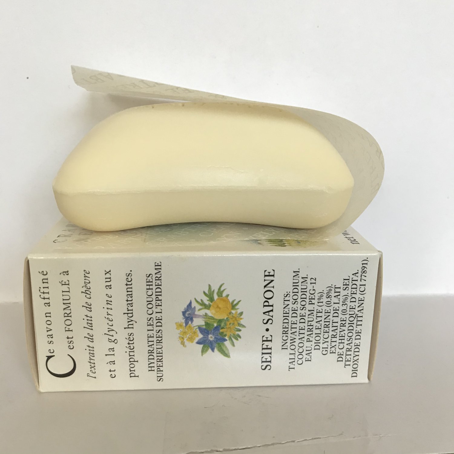 Crabtree Evelyn pure Swiss Goatmilk Soap 1 SINGLE boxed 3.5 oz. 100g ...