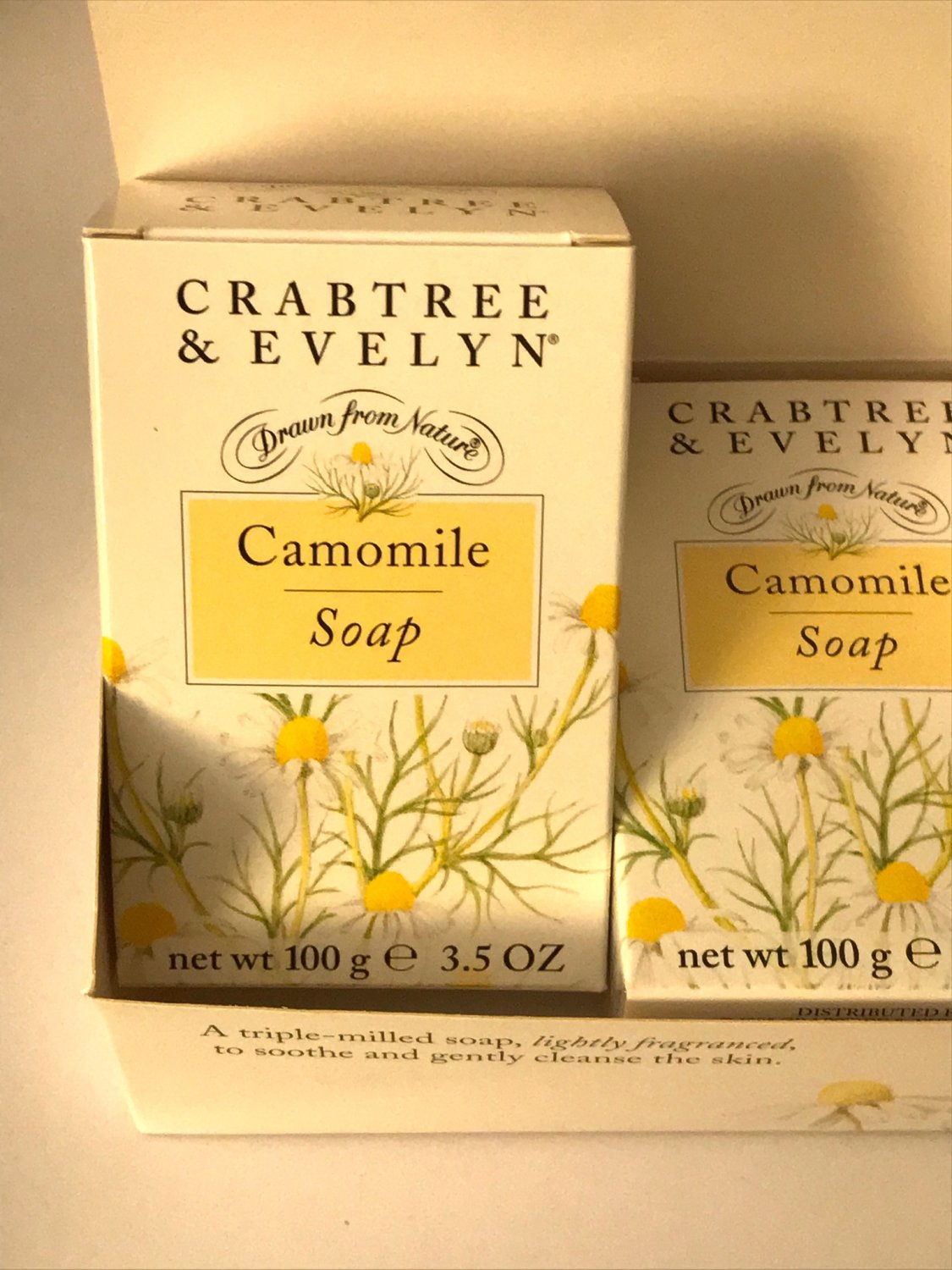 Crabtree Evelyn Camomile Soap Set/3 individually boxed Bars 3.5 oz ...