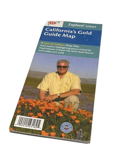 Huell Howser California's Gold Guide Map TV host AAA road map Collectible