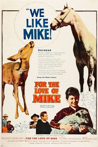 for the love of mike MOVIE POSTER kids animals priest ENDEARING 20x30 gem