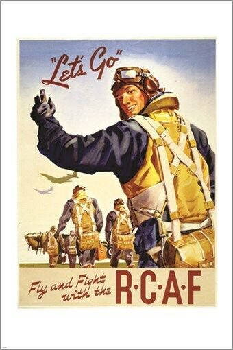 FLY AND FIGHT with the RCAF vintage war recruitment poster COLLECTORS 20x30