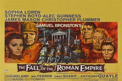 the FALL of the ROMAN EMPIRE movie poster SOPHIA LAUREN ALEC GUINESS 20x30