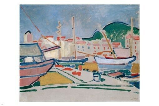 Andre Derain PORT Fine Art Poster BRIGHT 20x30 COLORFUL REFINED Masterful
