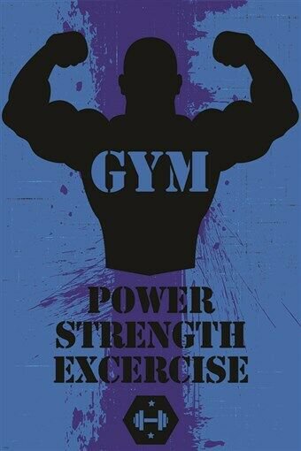 INSPIRATIONAL MOTIVATIONAL gym poster POWER STRENGTH EXCERCISE workout ...