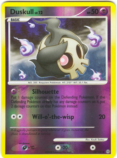 59 Duskull REVERSE FOIL (C) Stormfront Pokemon TCG