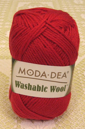 Moda Dea Washable Wool "True Red" Yarn ~ 1 Skein ~ $5
