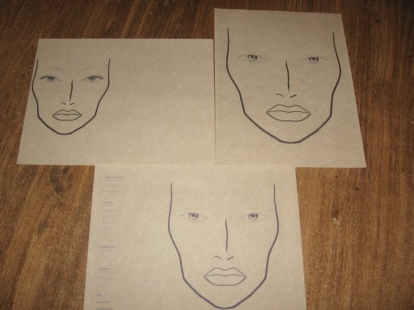 75+ Printable Blank Face Charts, Tips and Techiniques Diagram Sheets
