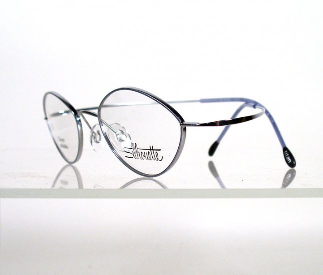 SILHOUETTE 6540 6050 Silver Flexible Titanium Eyeglasses w/ Case
