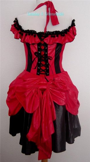 Western Saloon Girl Dance Hall Dress Costume M