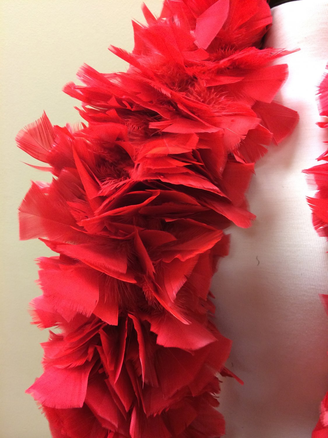 XL 6ft 240gm Red Wire Wrapped Theater Quality Turkey Rough Feather Boa ...