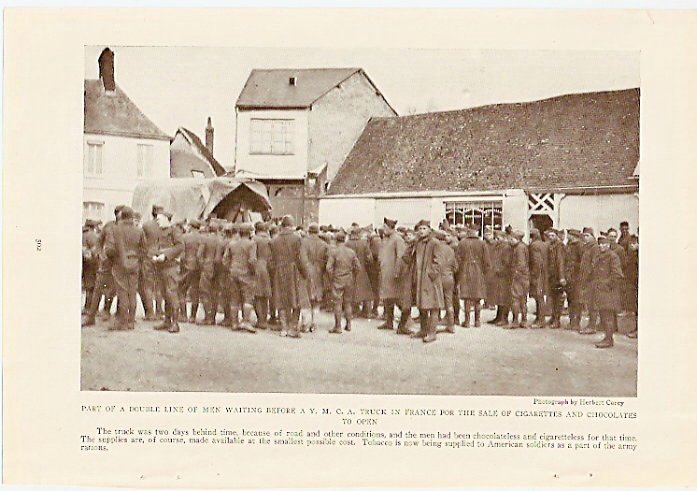 WW1 WORLD WAR 1 DOUGHBOYS YMCA TRUCK 1918 GEOGRAPHIC PHOTO