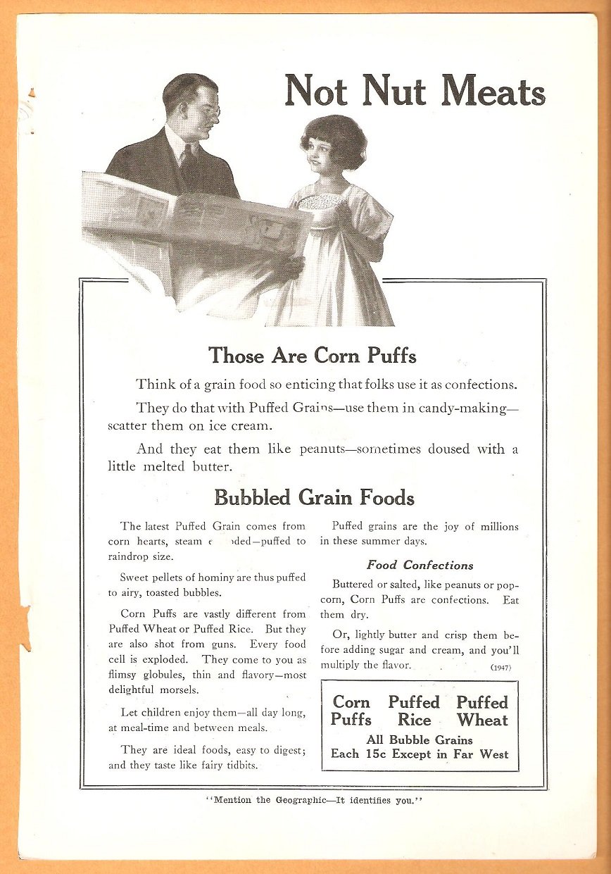 1918 AD WW1 HERCULES GUN POWDER FACTORY WORKER DOUGHBOY PUFFED WHEAT CEREAL