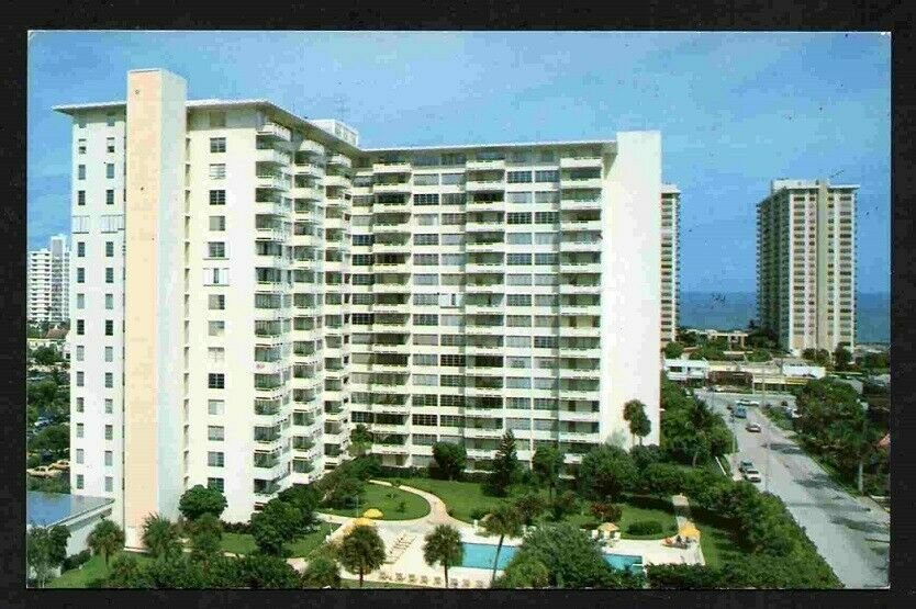 Coral Ridge Towers Fort Lauderdale Florida Vintage Postcard 672