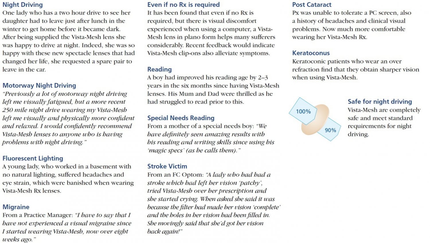 Vista Mesh Metal Glasses, Relieves Glare Caused by Macular Degeneration ...