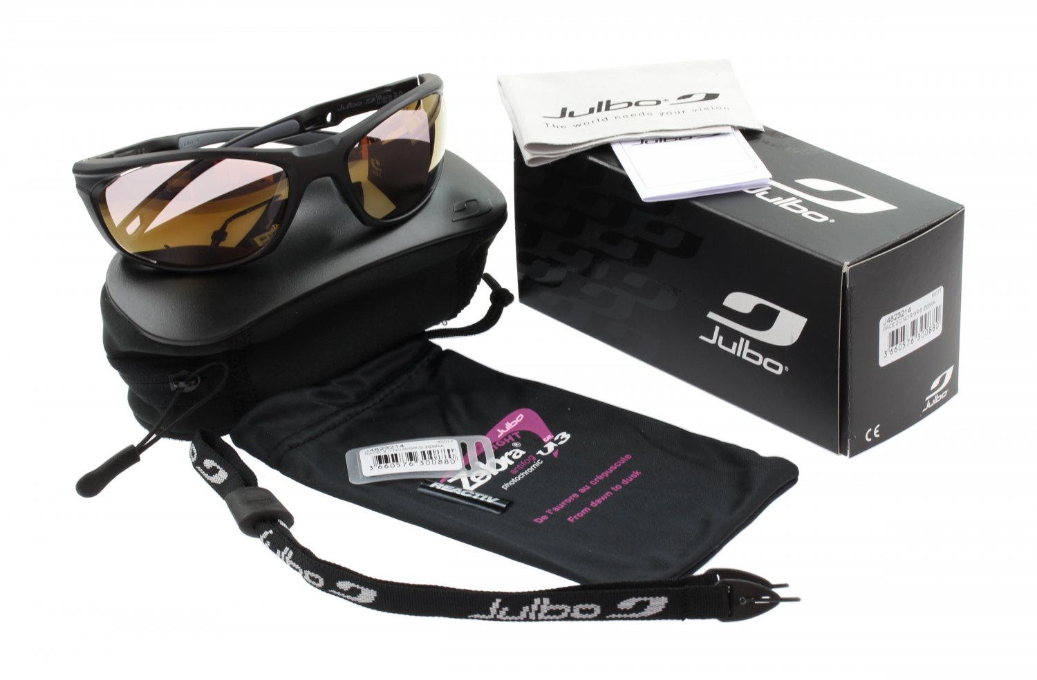 Julbo Race 2.0 Sunglasses, Matt Black, Zebra Light Photochromic Anti ...