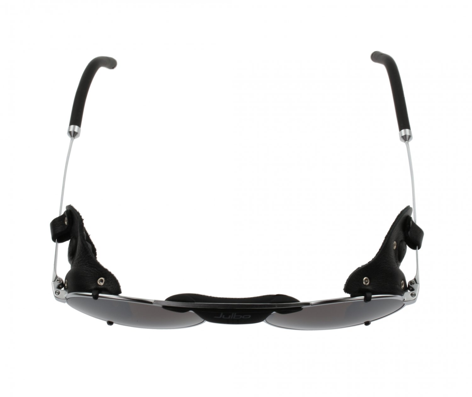 Julbo Micropore GT Sunglasses Silver Frame, Black Leather Shields, Alti ...