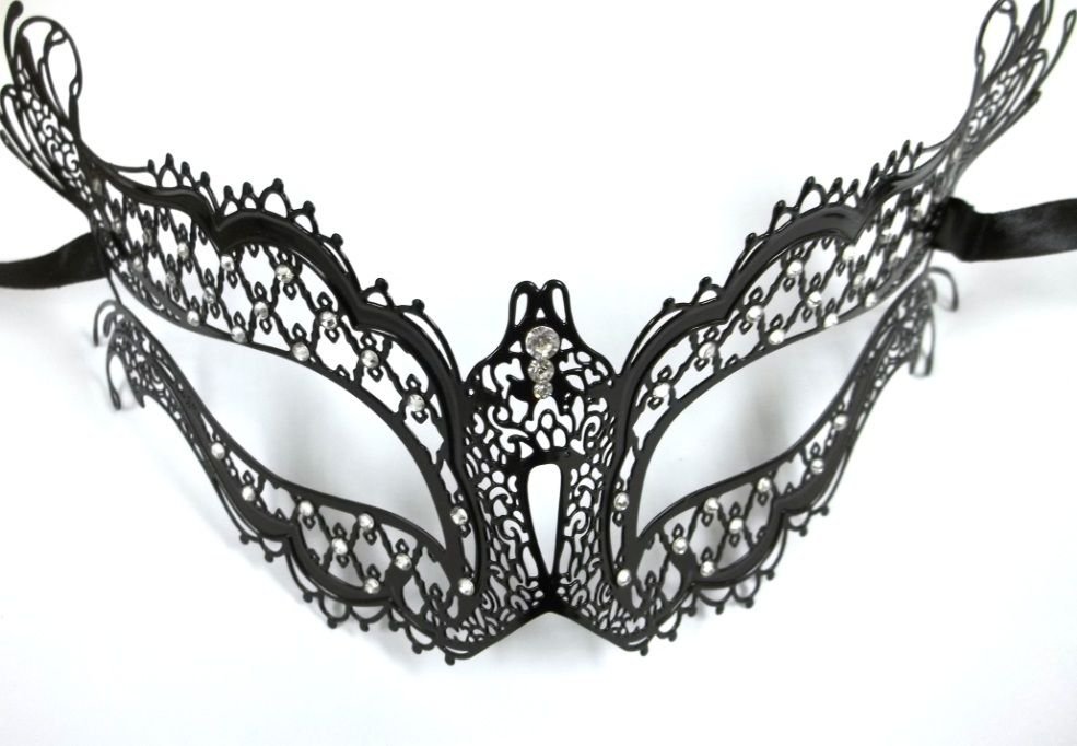 Vampire Diaries Black Laser Cut Venetian Mask Masquerade Ball Metal ...