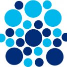 Set of 26 - BLUE / GREEN CIRCLES Vinyl Wall Graphic Decals Stickers ...