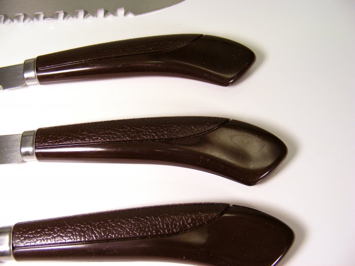 Vintage Ginsu Set 6 Steak Knife & Quikut Stainless Carve and Serve ...