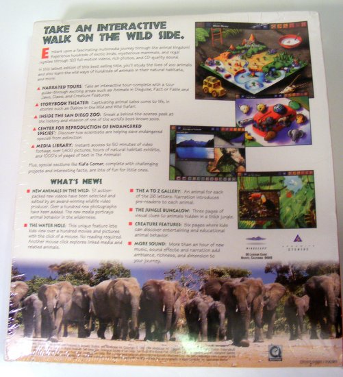 The Animals 2.0 CD-ROM New in BOX Sealed PC San Diego Zoo 1994 BBBF10