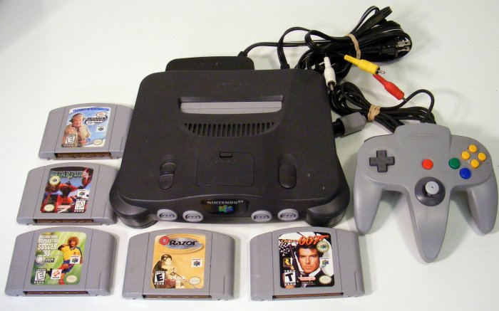 Nintendo 64 N64 Video Game Console Lot with 5 Games, 1 Controller N64 ...