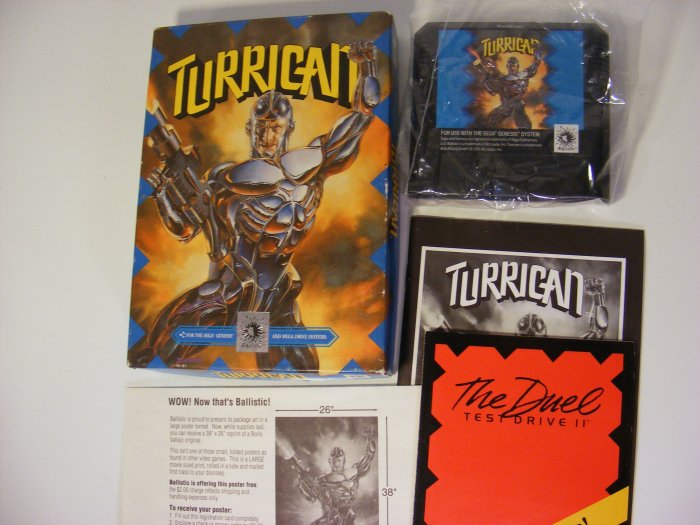 Sega Genesis Game Turrican Complete Rare Ballistic 1991