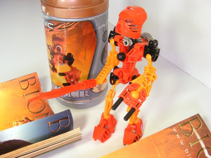 RETIRED Red TOA TAHU LEGO TECHNIC BIONICLE 8534 Rare Poster! 2001 B34